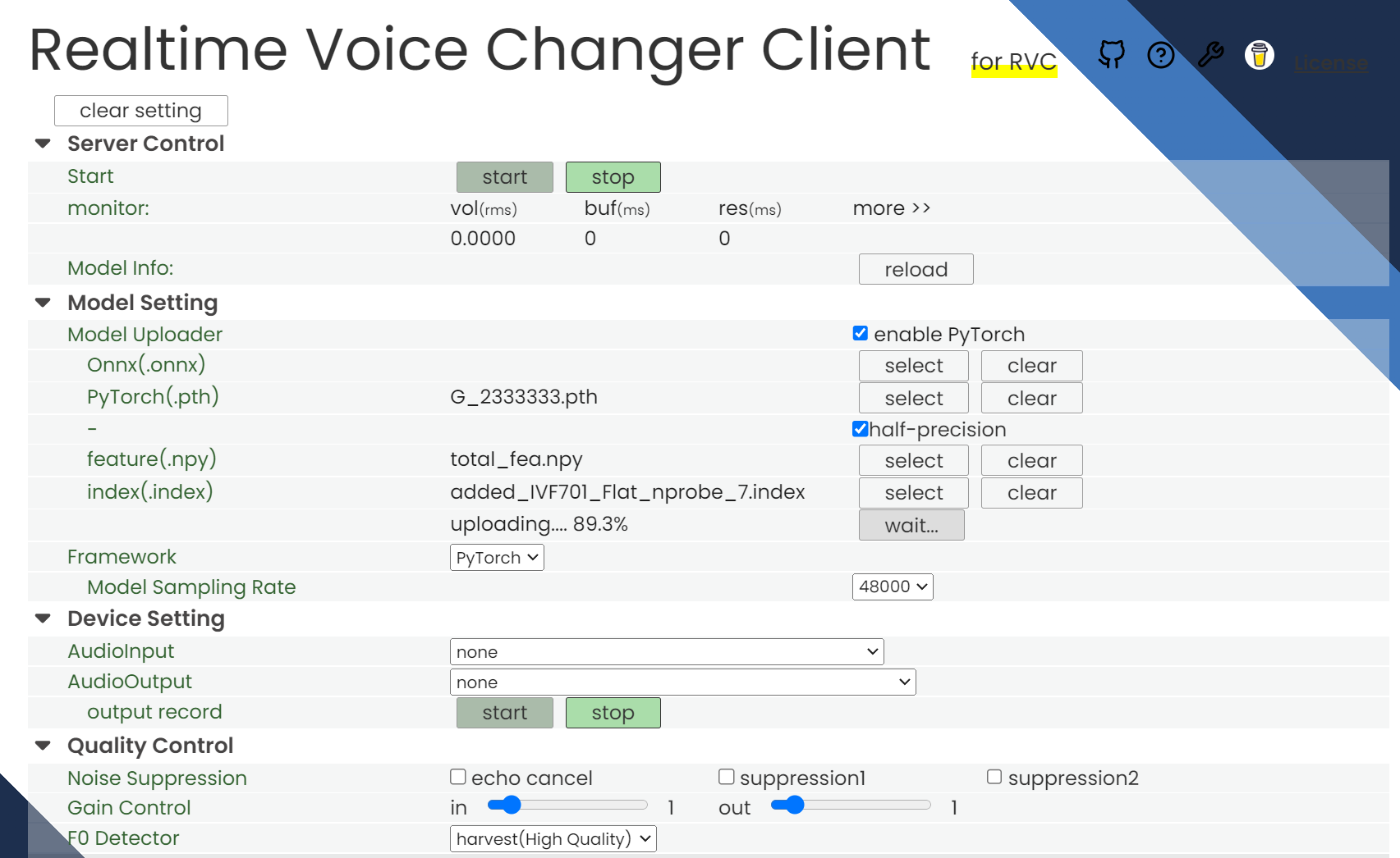 Unable to successfully upload RVC's pth file · Issue #153 · w-okada ...